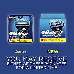 Gillette ProGlide Chill Razor Refills for Men, 8 Blade Refills