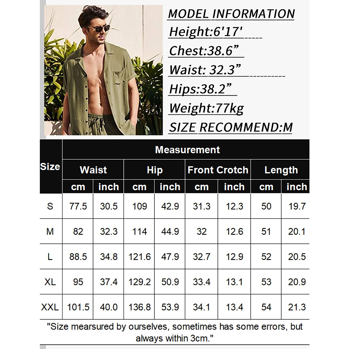 COOFANDY Men's Summer Beach Shorts Lightweight Stretch Waistband Shorts Linen Hawaiian Shorts Khaki