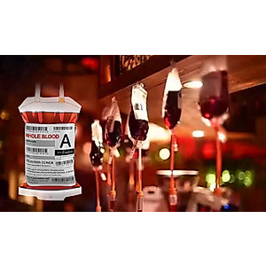 Lightopia Blood Bags for Drinks, LightOpia Set of 10 IV Bags - 11.5 FL OZ, Party Decoration Cups , Halloween/Vampire/Nurse Graduation/Zombie Party Favors