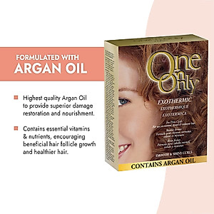 One 'n Only Exothermic Perm with Argan Oil for Firm Curls, Self-Heating Formula for Client Comfort, Ensures Shine and Manageability, Eliminates Perm Odor