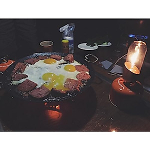 Fire-Maple Camping Griddle Plate | Nonstick Outdoor Portable Grill Pan for Stovetop | BBQ Gas Griddle Pan for Camping Stove Ridged Surfaces 31 X 31cm