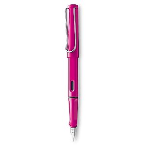 Lamy safari Fountain Pen - Elegant Design Cool Pens, Best Pens For Smooth Writing, Journaling, and Calligraphy - Pink Medium Point Pen