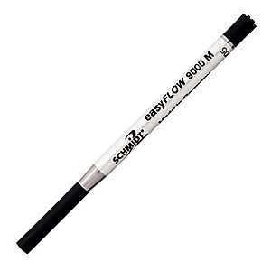 SCHMIDT 9000 Easy Flow Hybrid Ballpoint Refill Medium, Black, 2 Pack Blister (SC58143)