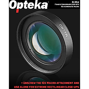 Opteka 58MM 0.35x Fisheye Wide Angle Lens Compatible with Canon DSLR Cameras Including Macro Close Up Attachment