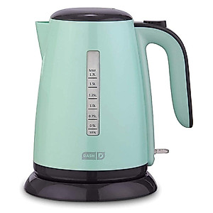 Dash Easy Electric Kettle + Water Heater with with Rapid Boil, Cool Touch Handle, Cordless Carafe + Auto Shut off for Coffee, Tea, Espresso & More, 57 oz. / 1.7L - Aqua