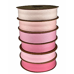 Hobby Trendy0 Cotton Bias Binding Tape (Single Fold) 20mm-13/16inch (10meters-10.93yards) for Sewing, Seaming, Binding, Hemming, Piping, Quilting (30-Rose Pink)