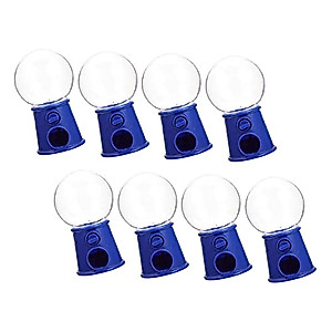 CHILDWEET 8pcs Mini Machine Rn Cake Topper Plastic Piggy Bank Mini Candy Plastic Gumball Machine for Kids Snack Dispenser Kids Piggy Bank Gumballs Machines Playthings Candy Twisting