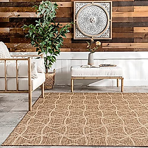 nuLOOM Saunders Geometric Indoor/Outdoor Area Rug, 8' x 10', Beige