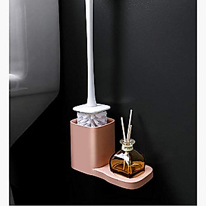 SPOUR Floor Standing/Mounted Wall Toilet Brush,Deep Cleaner Toilet Brushes,Bathroom Toilet Bowl Brushes,for Bathroom Toilet-Light_Blue