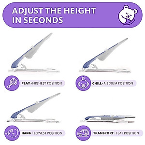 ComfyBumpy Ergonomic Baby Bouncer Seat - Bonus Travel Carry Case - Safe, Portable Bouncing Chair with Adjustable Height Positions - Infant Sleeper Bouncy Seat Perfect for Newborn Babies (Blue)