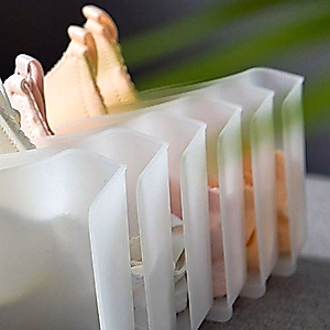 NewMoo 6Pcs / Set Underwear Boxes Stable Stackable Bra Clothes Storage Rack Cupboard Drawer Divider Finishing Combination Bra Organizer