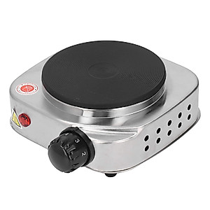 Electric Stove Burner, 500W Small Cooking Heater Stove Portable Countertop Burner Electric Heater Stove Stainless Steel Electric Hot Plate for Kitchen Camping (110V US Plug)