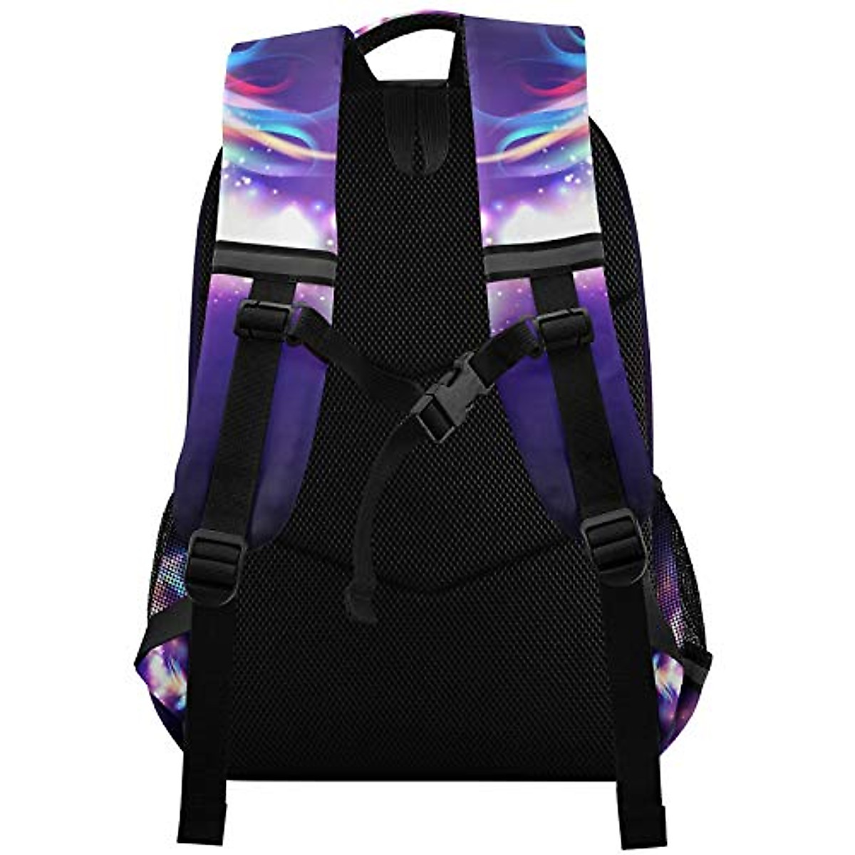 MCHIVER Unicorn Backpack for Girls Boys Rainbow Galaxy Lightweight School Bookbag with Adjustable Chest Strap for Elementary Kids - Durable 16.7 Inch