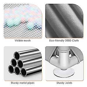 Zimmoo Baby Playpen, 71"x59" Extra Large Playpen for Babies and Toddlers Baby Playards with Zipper Gate, Safety Baby Play Pen with Soft Breathable Mesh Indoor & Outdoor Kids Activity Center