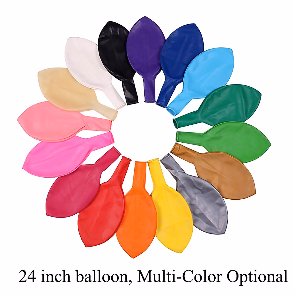IN-JOOYAA 24 Inch Latex Round Balloons 5 Pack White Thick Big Balloons for Party Decorations