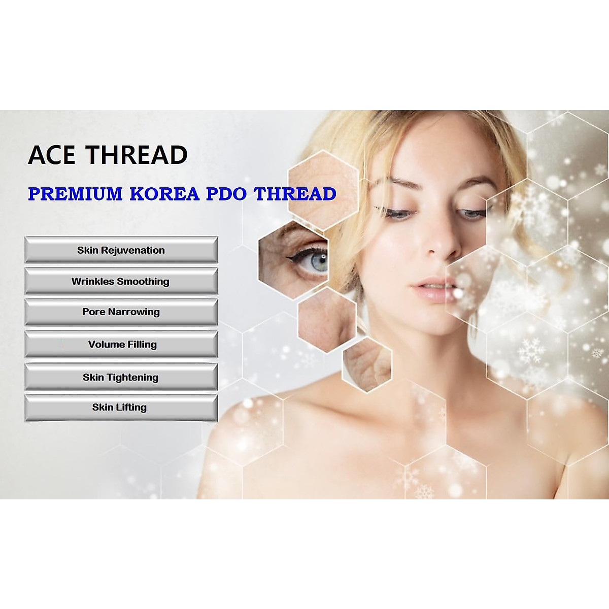 ACE - Multi Thread/L Cannular PDO thread for Forehead/Nose/Nasolabial Folds (23G38/50mm)