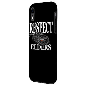 iPhone XR Retro Racer, Respect Your Elders, Mens Vintage Tuner Car Case
