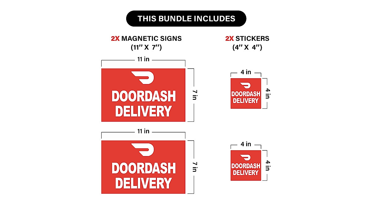 Upgraded Doordash Car Magnets for Delivery Drivers