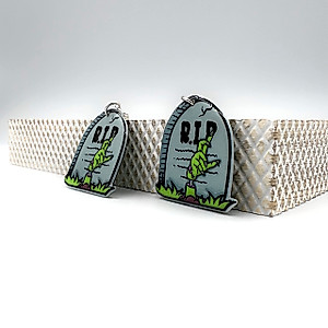 Tombstone Earrings for Women - Day of the Dead Jewelry - Gravestone Earring (The Tombstone)