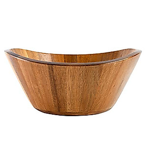 Gibson Home Sherwood 3-Piece Acacia Wood Salad Bowl Set, 32 quarts