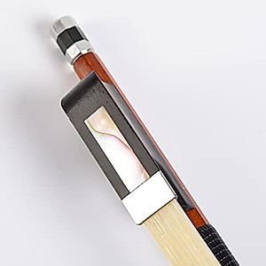 WinsterBow Brazilwood Ebony Violin Viola Cello Bow Full Size Ebony Frog with Natural Horsehair (viola Bow 4/4)