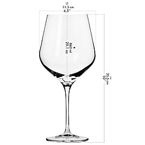 Krosno Wine Glasses Set | 6x Large White Wine Glasses 13.2 oz + 6x Large Red Wine Glasses 29.1 oz | Perfect for Home, Restaurants and Parties | Dishwasher Safe