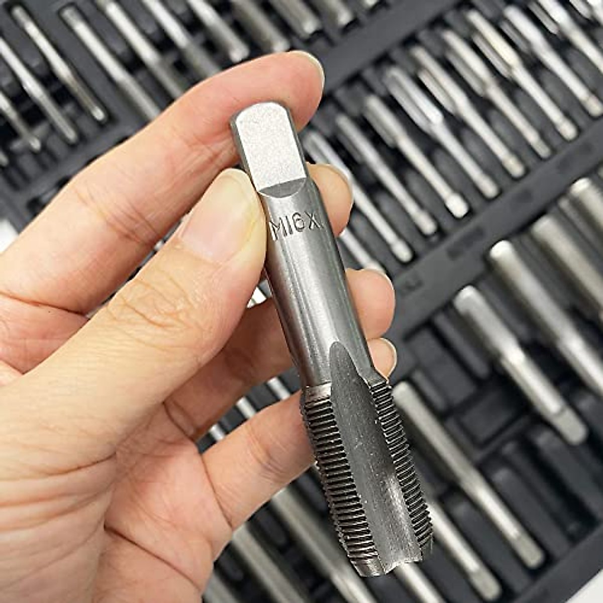 Happybuy 110Pcs Tap and Die Set, Include Metric Tap and Die Set M2-M18, Tungsten Steel Titanium Tap & Die Sets With Storage Case, Large Tap and Die Set For Cutting External & Internal Threads