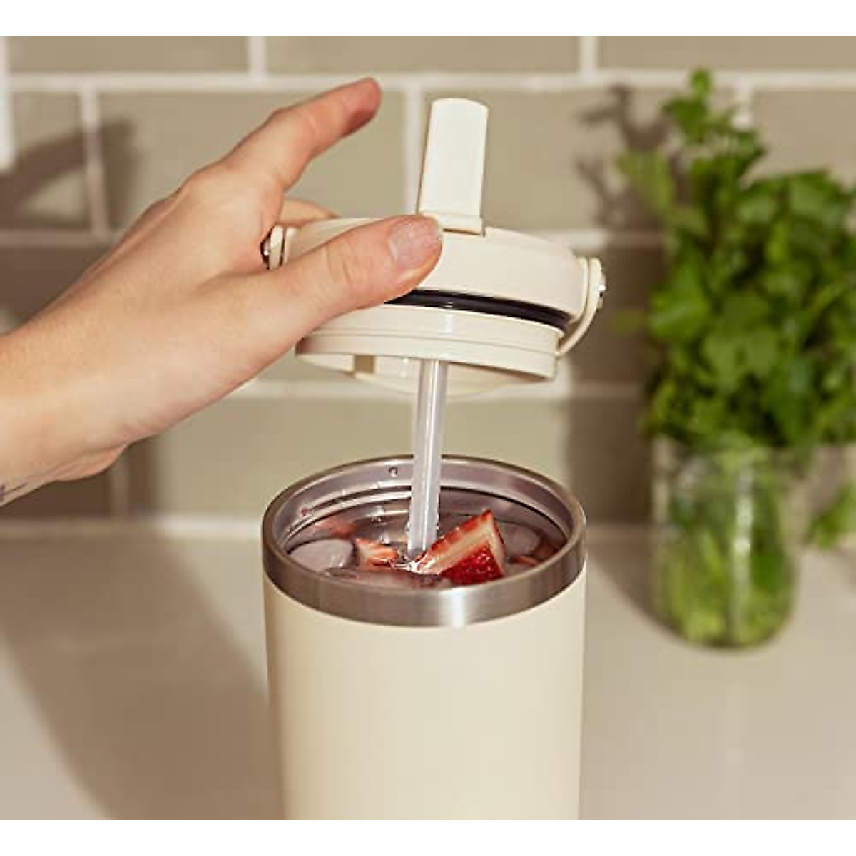 Hydrapeak Nomad 32 oz Tumbler with Handle and Straw Lid, Leakproof Tumbler, Tumbler Lid Straw, Double Insulated Tumblers, 32oz Double Insulated Cup Straw, Stainless Steel (Lavender)