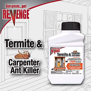 Revenge Termite & Carpenter Ant Killer Spray, 16 oz Concentrate, Long Lasting Pesticide for Indoors and Outdoors (Pack of 2)