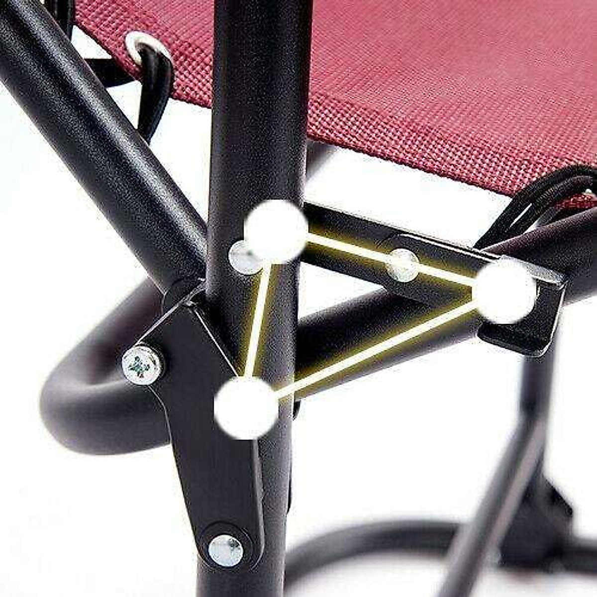 UYSB Folding Rocking Chair Rocker Canopy Red Chair Rocking Chair Rocker Chair Rocker Camp Chair Rocker Recliner Rocking Camp Chair Rocking Chairs Outdoor Rocking Chair Swinging Camping c