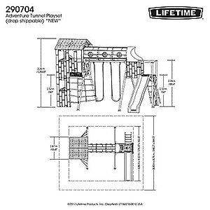 Lifetime 290704 Adventure Tunnel Swing Set, Earthtone