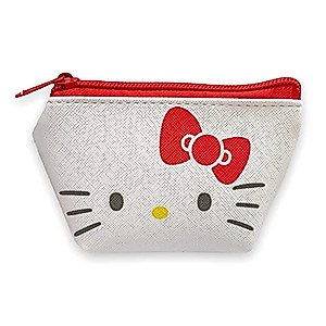 Sanrio Hello Kitty Face Boat Type Cosmetics Small Pouch Bag 4.3 in (W) × 3 in (H) × 2 in (D)