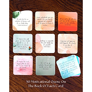CUCOLUS I am Enough Affirmations Cards, Positive Affirmations Cards with Encouragement & Motivational Quotes, Inspirational and Self Care Gifts with Premium Gift Box, Deck of 50