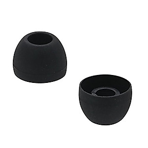 ALXCD Ear Tips for Powerbeats2 Powerbeats 3 Headphone, SML 3 Sizes 3 Pair Silicone Replacement Earbud Tips & 1 Pair Double Flange Ear Tip Cushion, Fit for Beats Powerbeats2 Pb3[4 Pair](Black)