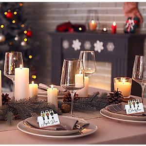 Gift Boutique 100 Pack Christmas Place Cards Holiday Seating Name Card Die Cut Xmas Nutcracker Table Setting Folded Paper Tent Cards for Dinner Wedding Tables Placement Party Decorations 2" x 3.5"