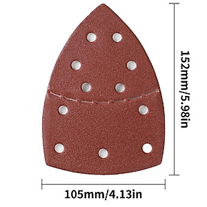 120Pcs Sanding Sheets, Sander Pads 40/60/80/120/180/240 Grits Mouse Sander Paper Mixed Grits Coarse to Fine with 11-Holes