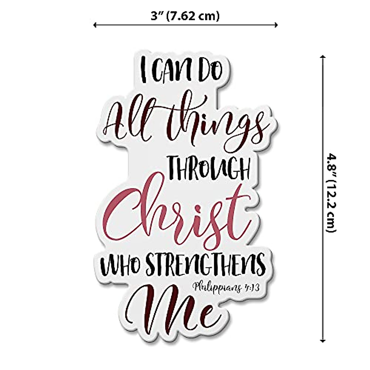 WIRESTER Fridge Magnet Decoration for Kitchen Refrigerator, Christian Bible Verses Philippians 4:13