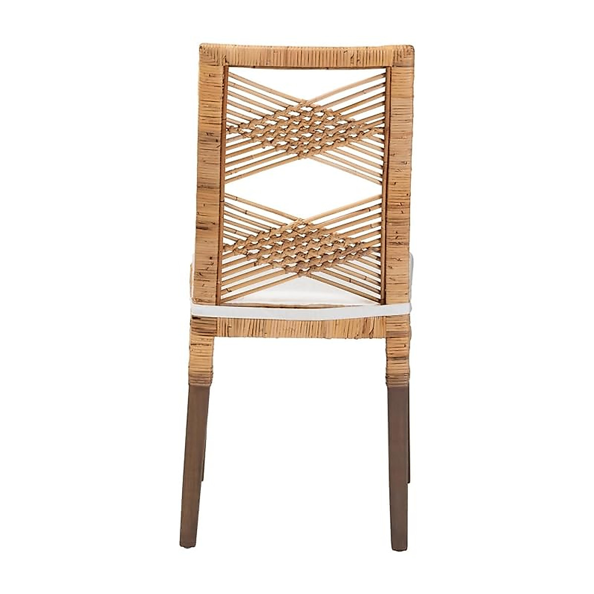 Baxton Studio Poltak Modern Natural Brown Rattan Dining Chair