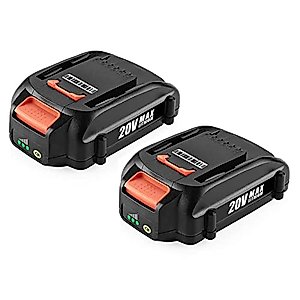 Powilling 2Pack Replacement Battery for Worx 20 Volt Battery Lithium 3.5Ah WA3520 WA3525 WG151s, WG155s, WG251s, WG255s, WG540s, WG545s, WG890, WG891