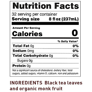 The Republic of Tea – Keto-Friendly Sweet Iced Black Tea, 8 Large Quart-Sized Iced Tea Pouches, Naturally Caffeinated