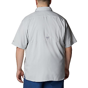 Columbia Men's Low Drag Offshore Short Sleeve Shirt, UPF 40 Protection, Moisture Wicking Fabric T-Shirt,Cool Grey,XX-Large