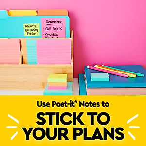 Post-it Mini Notes, 1.5x2 in, 24 Pads, America's #1 Favorite Sticky Notes, Poptimistic Collection, Bright Colors (Magenta, Pink, Blue, Green), Clean Removal, Recyclable (653-24ANVAD)