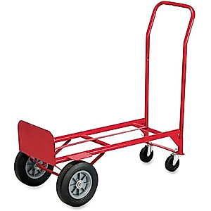 Safco Products 4086R Convertible Heavy-Duty Utility Hand Truck, Red