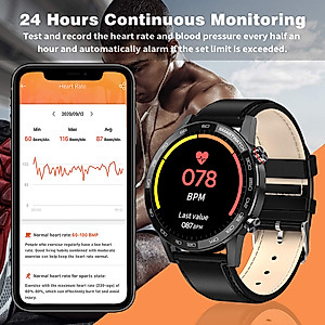 Smart Watch HD for iPhone and Android Phones, CKG Fitness Watch for Men and Women with 1.3" Full Touch Super HD Retina Display, Activity Tracker,IP68 Waterproof,Compatible iPhone Samsung
