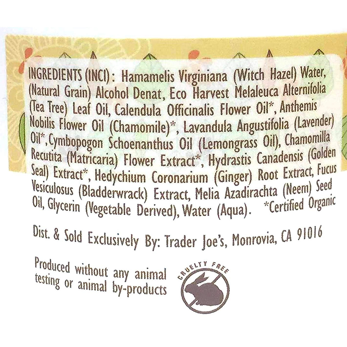 2 Pack Trader Joe's Spa Natural Facial Cleansing Pads with Tea Tree Oil