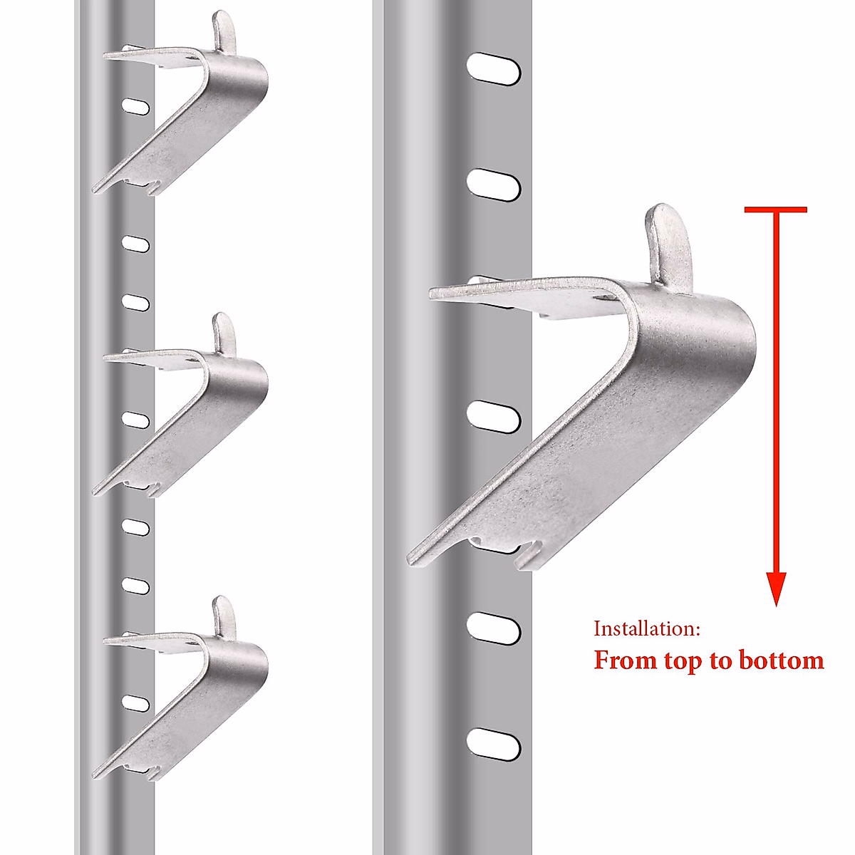 920158 Refrigerator Shelf Clips Freezer Shelf Clip Cooler Shelf Support Commercial Shelf Clip for Fridge(8 Pieces)