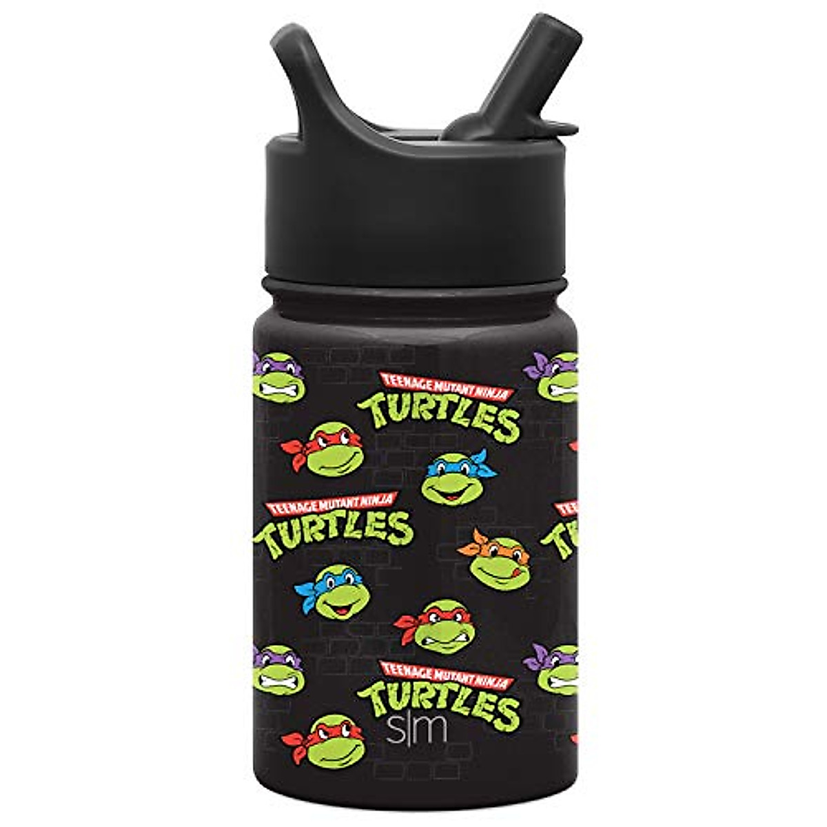 Simple Modern Teenage Mutant Ninja Turtles Kids Water Bottle with Straw Insulated Stainless Steel Toddler Cup for Boys, Girls, School | Summit Collection | 10oz, TMNT Turtles Unite
