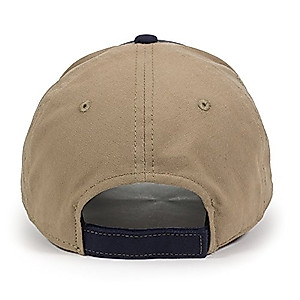 Outdoor Cap Standard American Flag Truck Cap, Navy/Khaki, Adult