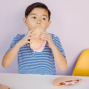 Melissa & Doug Felt Food Sandwich Play Food Set (33 pcs) - Felt Sandwich Play Set For Kids Kitchen, Pretend Play Sandwich, Felt Sandwich Toy For Toddlers Kids Ages 2+,Orange