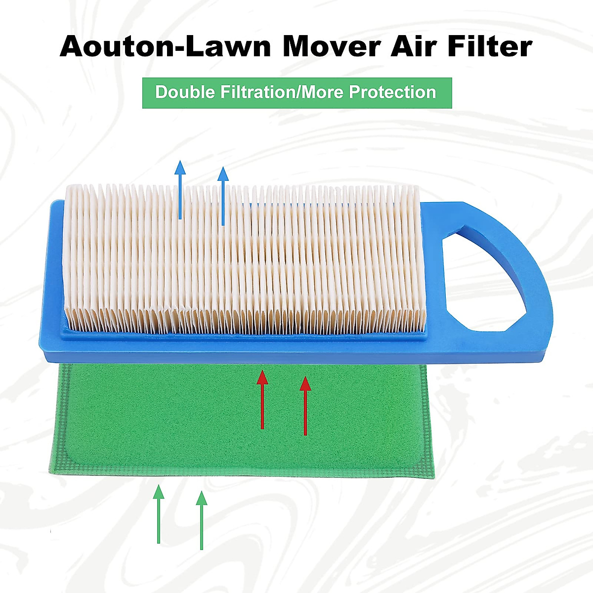 Aouton 4 Pack 697153 698083 Air Filter for GY20573 Craftsman 33425 642592 653202 695547 697014 697153 697634 697776 698083 795115 LA100 LA105 LA110 LA115 Lawn Mower Air Cleaner